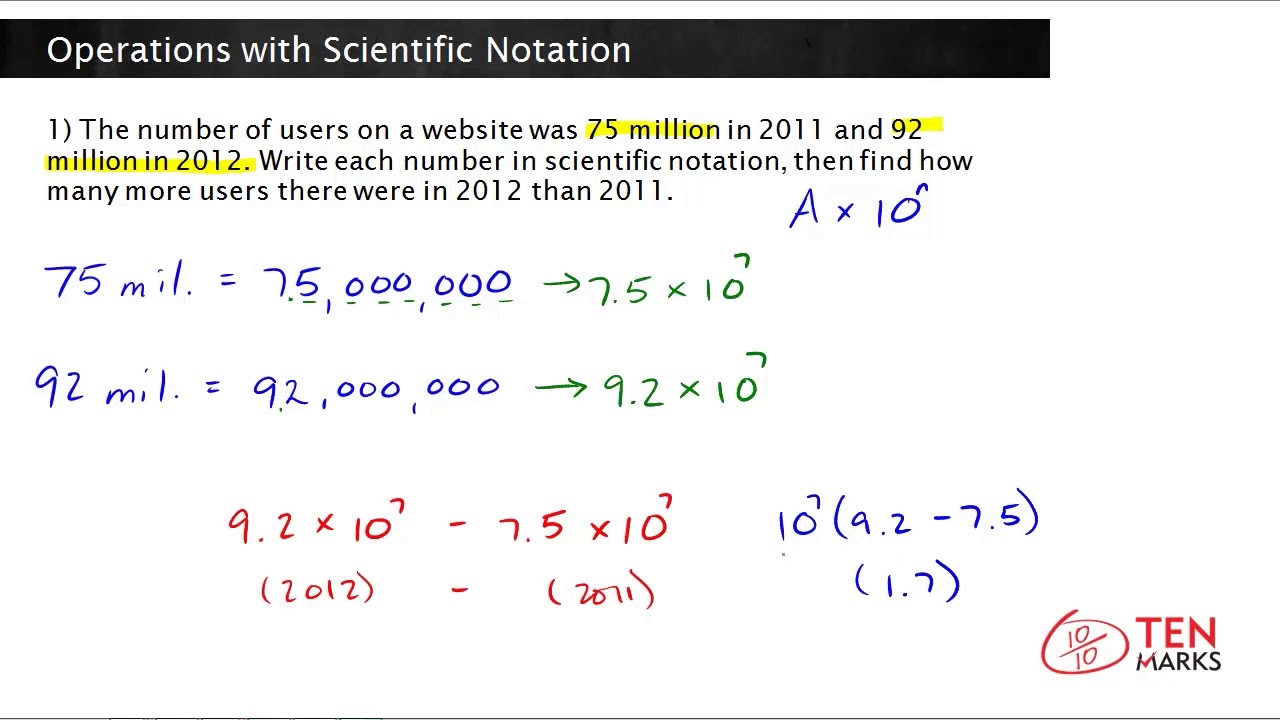 Operations with Scientific Notation (8.EE.4)