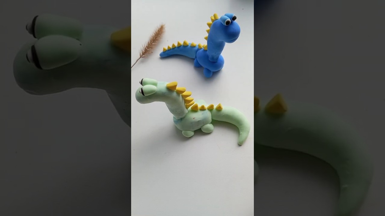DIY Dinosaur 🦕 #shorts #plasticinemagic