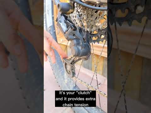 How does a "clutch" derailleur work?! #shorts