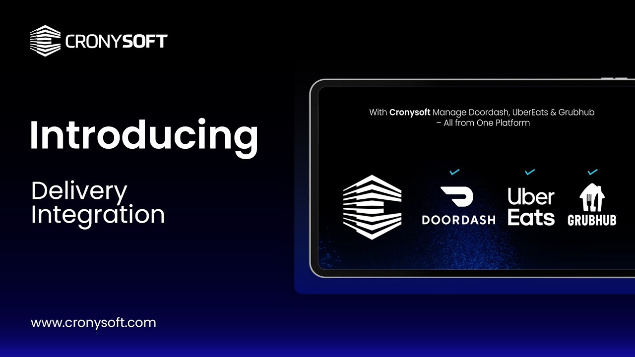 Delivery Integration | Manage UberEats, Grubhub & DoorDash with Crony Backoffice