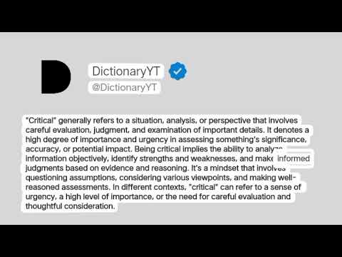 Critical Meaning in English