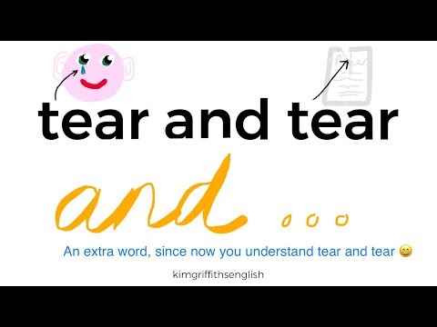 Tear and tear? Tricky vocabulary, English lesson