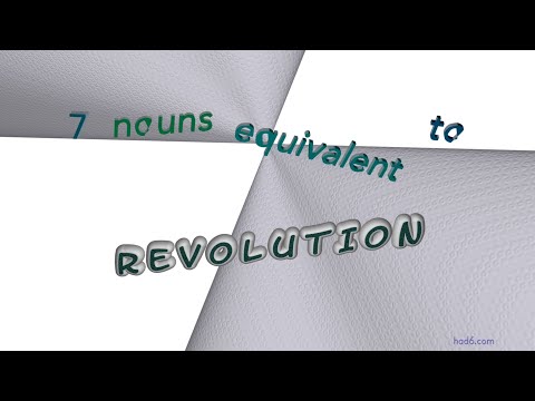 revolution - 7 nouns synonym to revolution (sentence examples)