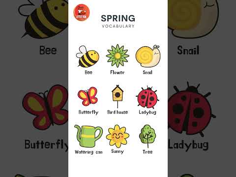 Spring Vocabulary | Spring Vocabulary Words in English | Educational Video #kids #kidvideos #spring