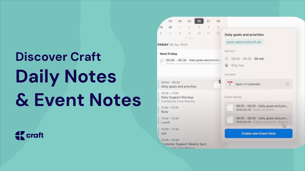 Daily Notes & Event Notes in practice