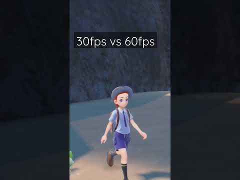 Pokémon Violet 30fps vs 60fps. How to improve framerate. #pokemon #pokemonscarletandviolet