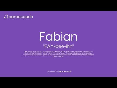How to Pronounce Fabian