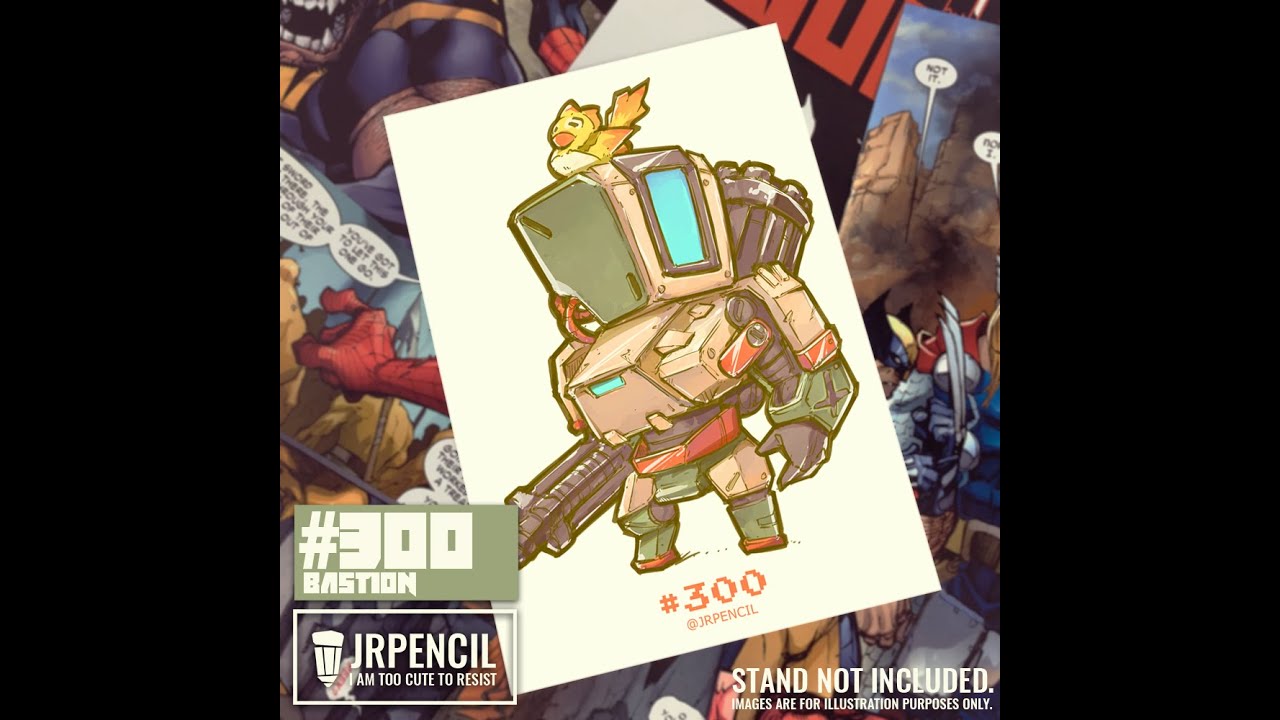 Lets Draw : #300 Bastion from Overwatch