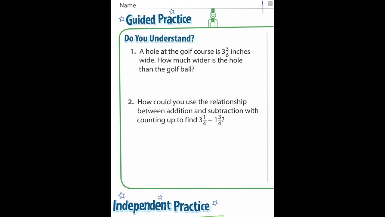 Guided Practice: Math 9-9