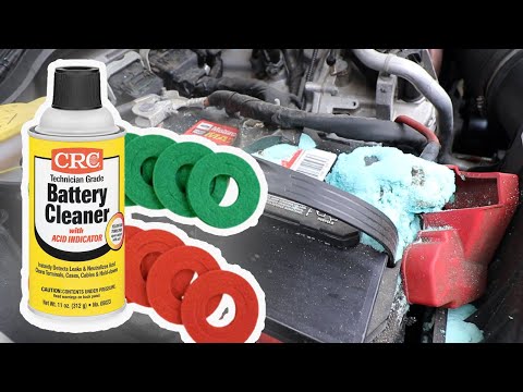 CRC Battery Cleaner and Felt Fiber Battery Terminal Protector Pad Install EASY DIY