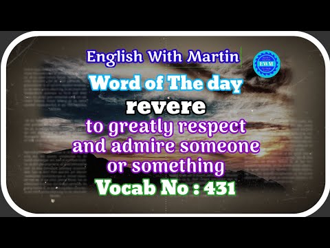 revere Tamil meaning | pronunciation & a sentence | vocabulary | English with Martin | EWM #431