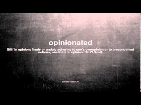 What does opinionated mean