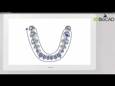 3D BioCAD - TRIOS 3 Full Arch Scan Path Navigation