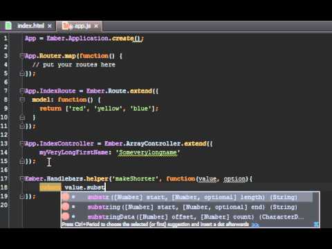 Mastering Ember Js - 14 Creating and using an ember js helper Video Lecture - Build Web ...