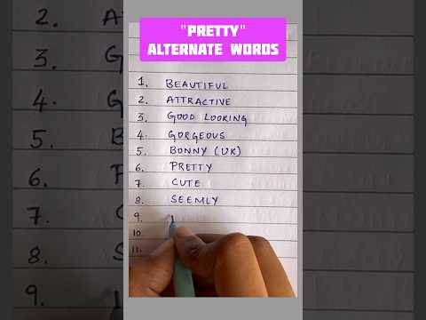 Alternate Words for "Pretty" | Pretty | Beautiful
