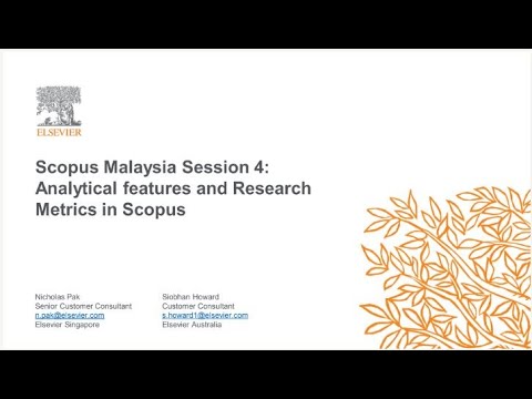 Scopus: Analytical features and Research Metrics