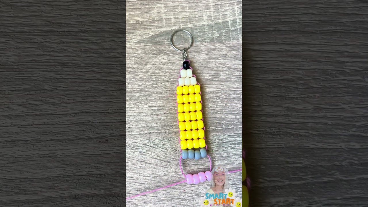 How To Make a Cute Beaded Pencil Keychain!