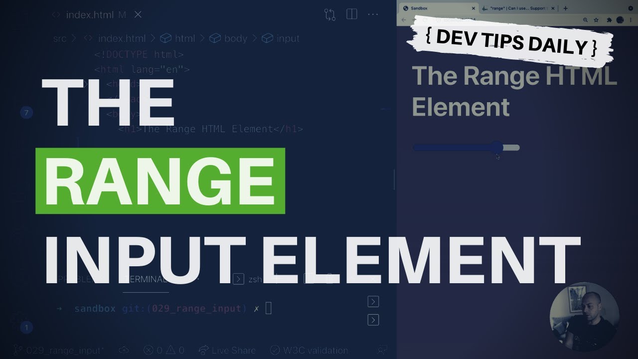 DevTips Daily: The HTML Range Input Type