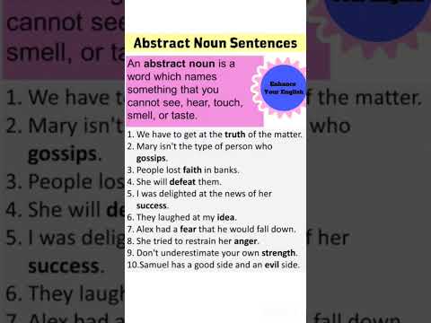 Abstract Noun #english #englishgrammar #noun #dailyshorts #shorts #study #class