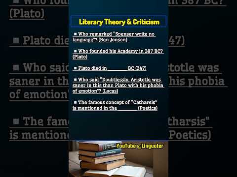 Literary Theory and Criticism Quiz - Who Said Spenser Writ No Language? #shorts #literarytheory #mcq