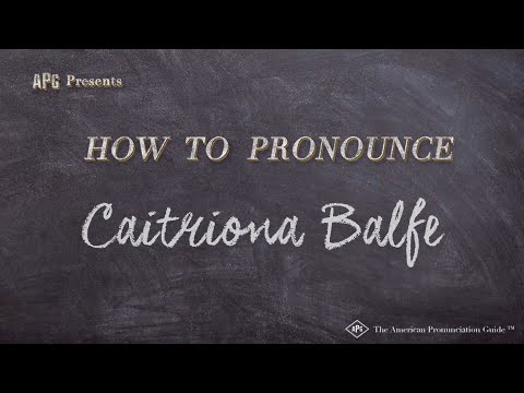 How to Pronounce Caitriona Balfe (Real Life Examples!)