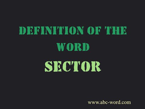 Definition of the word "Sector"
