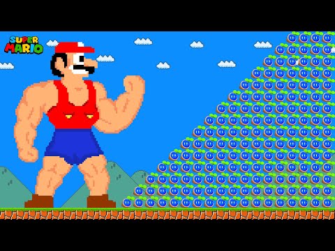 Super Mario Bros. But Wonder Seed = Muscular Mario...