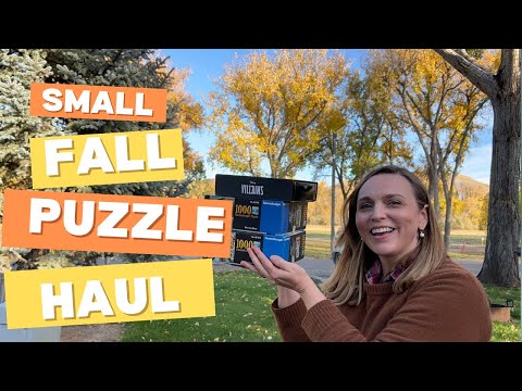 Small Fall Puzzle Haul Ravensburger and Ceaco Noir Select Puzzles