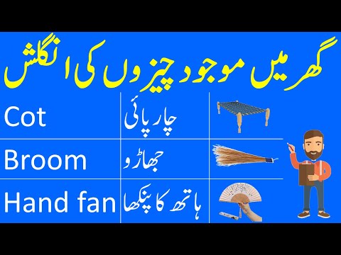 Household Items Vocabulary in English with Urdu Meanings | @englishwithwaqas1661