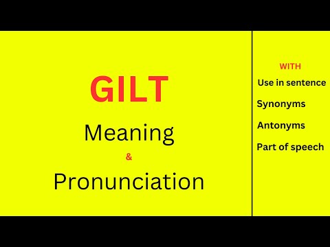 What is Pronunciation of Gilt | Gilt Meaning | English Pronunciation Practice