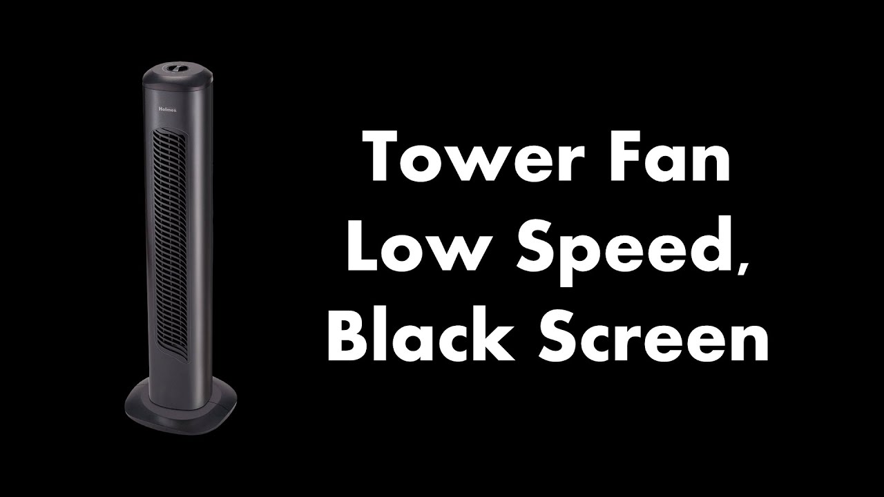 🔴 Tower Fan - Low Speed, Black Screen 💨⬛ • Live 24/7 • No mid-roll ads