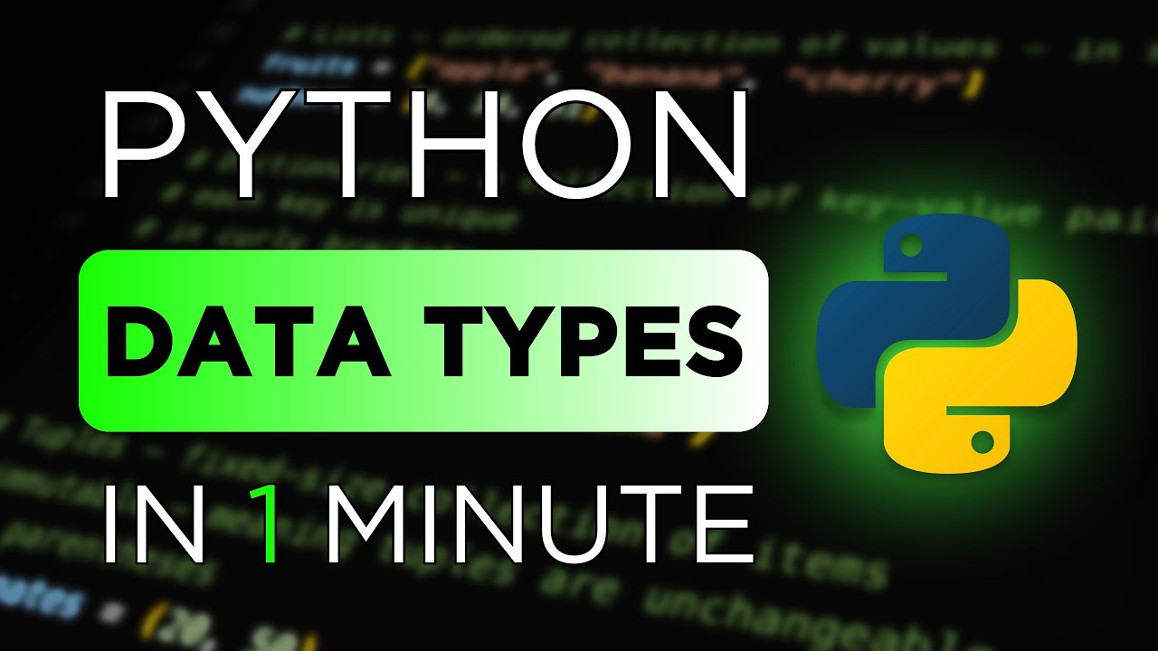 Let's Learn Python Data Types in 1 Minute!
