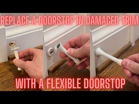 How to replace a doorstop in damaged trim with a flexible doorstop