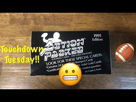 🏈 1991 Action Packed Football Card Rip 👊 Part 2 #vintagefootballcards #footballcardripping