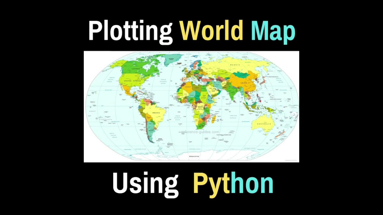 Plotting world map using Python #artificialintelligenc #codeing #pythonprogramming