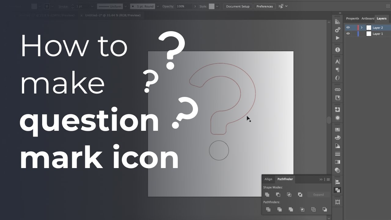 How to make question mark icon in Adobe Illustrator
