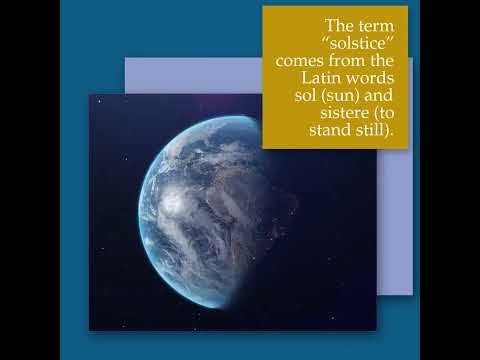 What does the term "Solstice" mean?