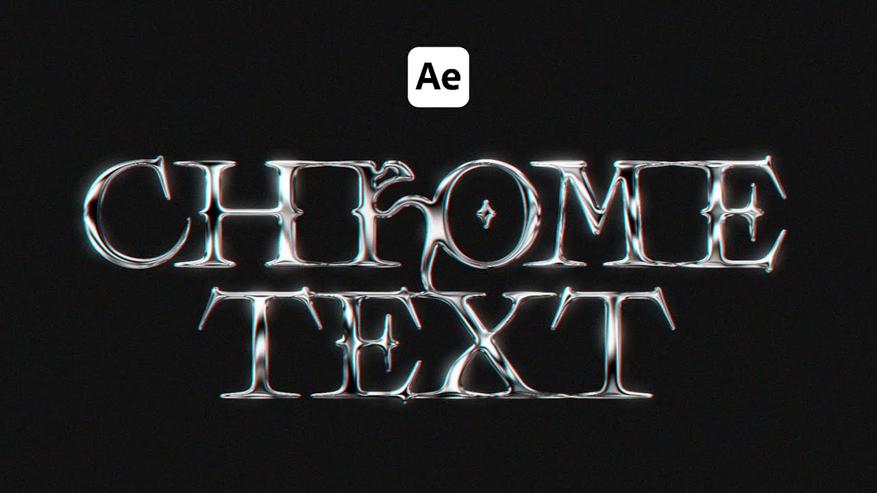 Chrome Typography Tutorial | Chrome Text Effect in After Effects