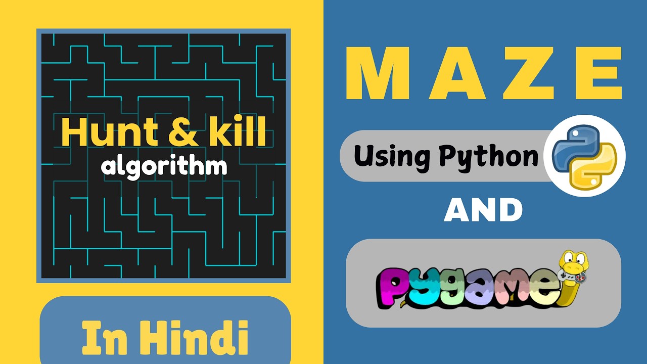 Build a Professional Maze Generator in Python! Hunt & Kill Algorithm Explained + Pygame GUI