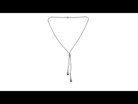 Bali Designs 1.52ctw Created Sapphire Lariat Necklace