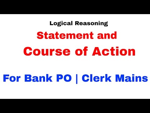 Statement and Course of Action - Logical Reasoning [In Hindi]