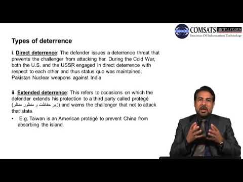 7. International Relations: Types of deterrence in Hindi/Urdu
