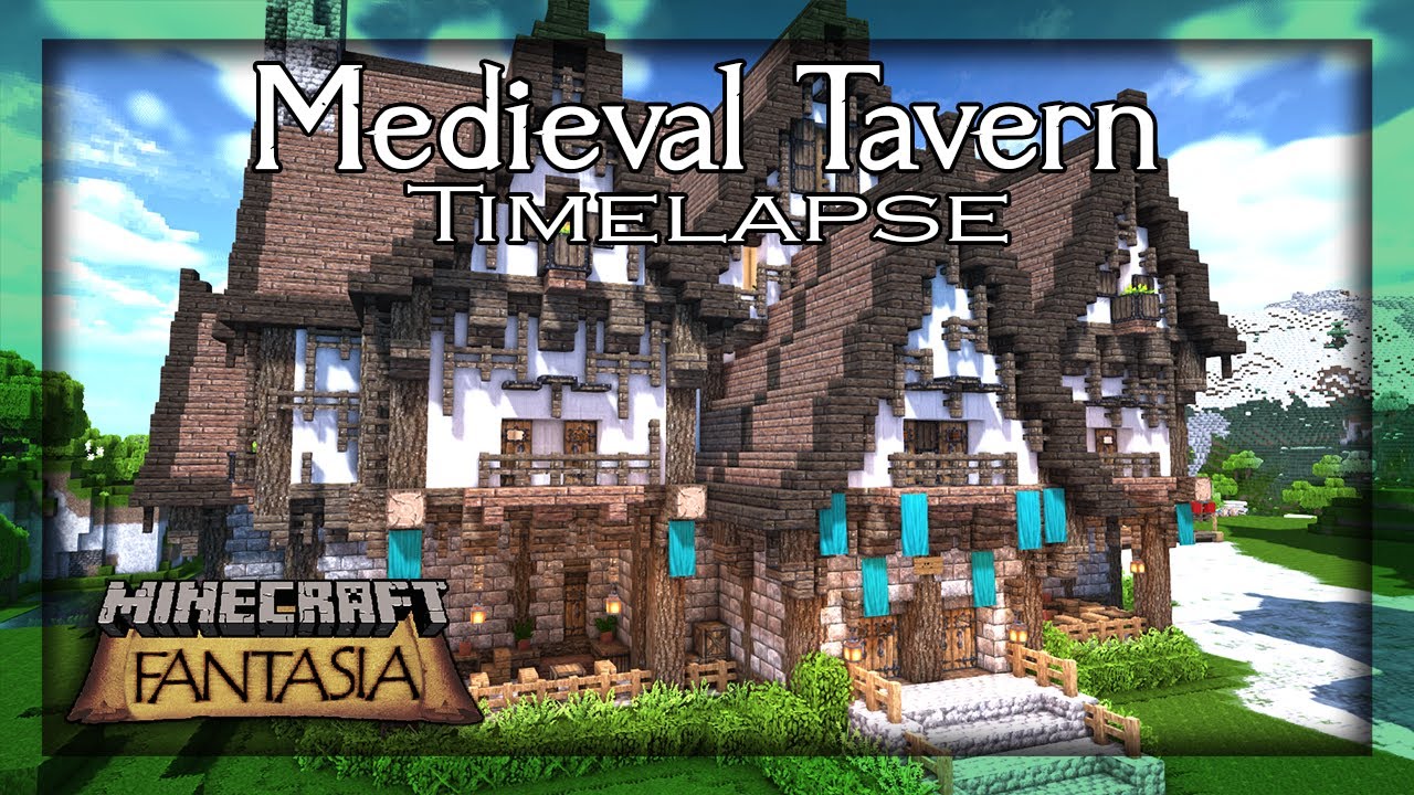 Medieval Tavern/Inn Timelapse | Minecraft Fantasia