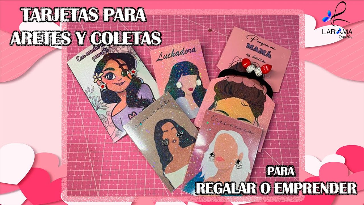 TARJETAS PARA ARETES, PENDIENTES Y COLETAS PARA REGALAR O VENDER // DIA DE LA MADRE