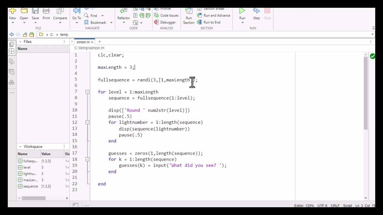 Simon: Matlab Setup