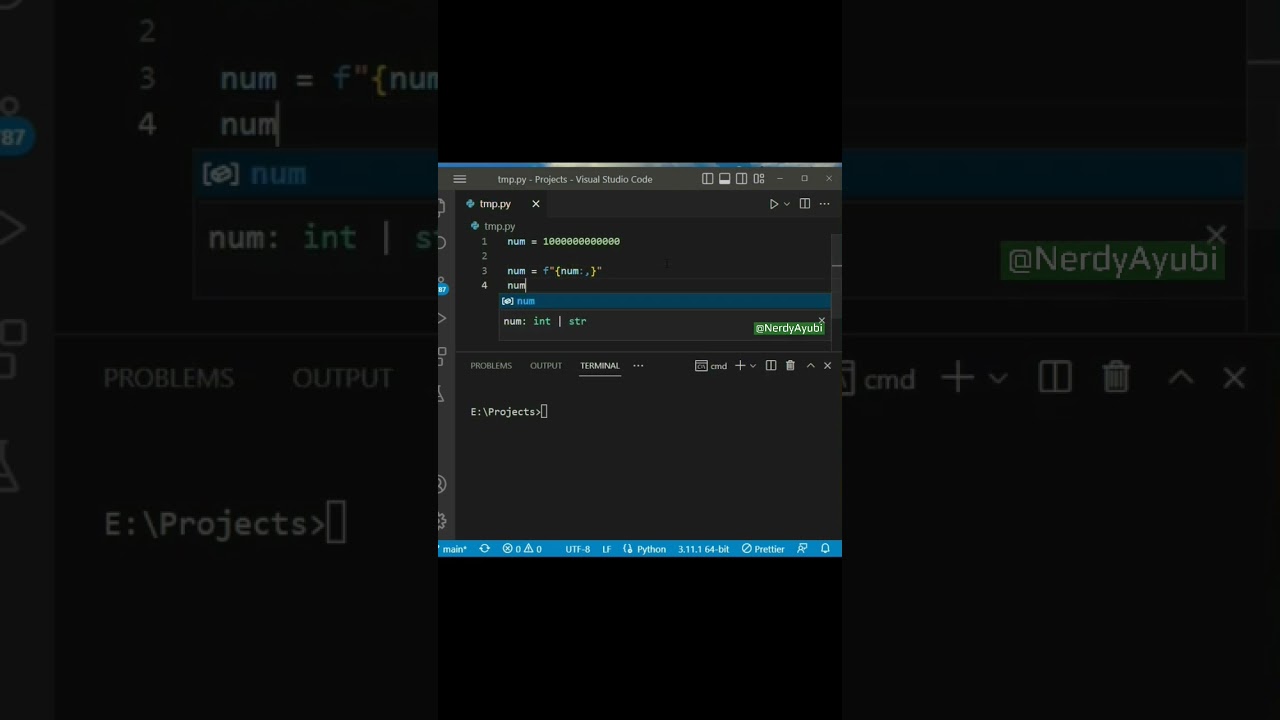 Use comma and underscore as thousands separator. #shorts #python #programming #coding
