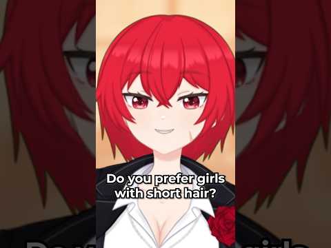 Anime Girl With Short Hair VS Long Hair! Which one do you prefer? #shorts