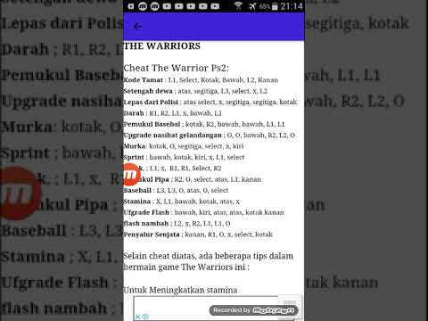 Cheat the wariors ps 2