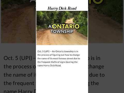 Ontario Township Contemplates Name Change for Infamous Road