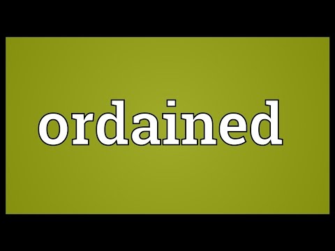 Ordained Meaning